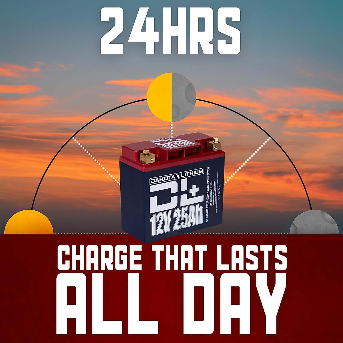 Dakota Lithium – 12V 25Ah LiFePO4 Deep Cycle Battery – 11 Year USA Warranty 2000+ Cycles – Perfect for Ice Fishing, Fish Finders, and More