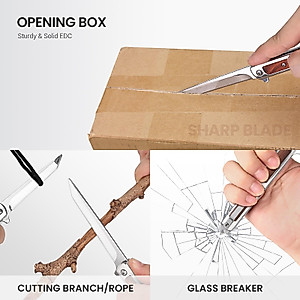 ITOKEY EDC Pocket Knife for Men, Tanto Folding Knife, Pocket Knives with Clip, Glass Breaker, Sheath, Slim Knife, Cool Keychian Knives for Outdoor Survival, Camping