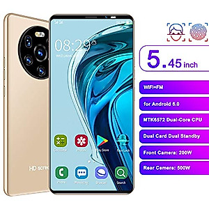 Vbestlife Mate40 Pro 3G Smartphone Unlocked, 5.45in HD Full Screen Cell Phone for Android6.0 Dual Core CPU Dual Card Dual Standby HD Front Rear Camera Support for Expansion 128GB