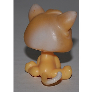 Kitten #114 (Orange, Purple Eyes) - Littlest Pet Shop (Retired) Collector Toy - LPS Collectible Replacement Single Figure - Loose (OOP Out of Package & Print)