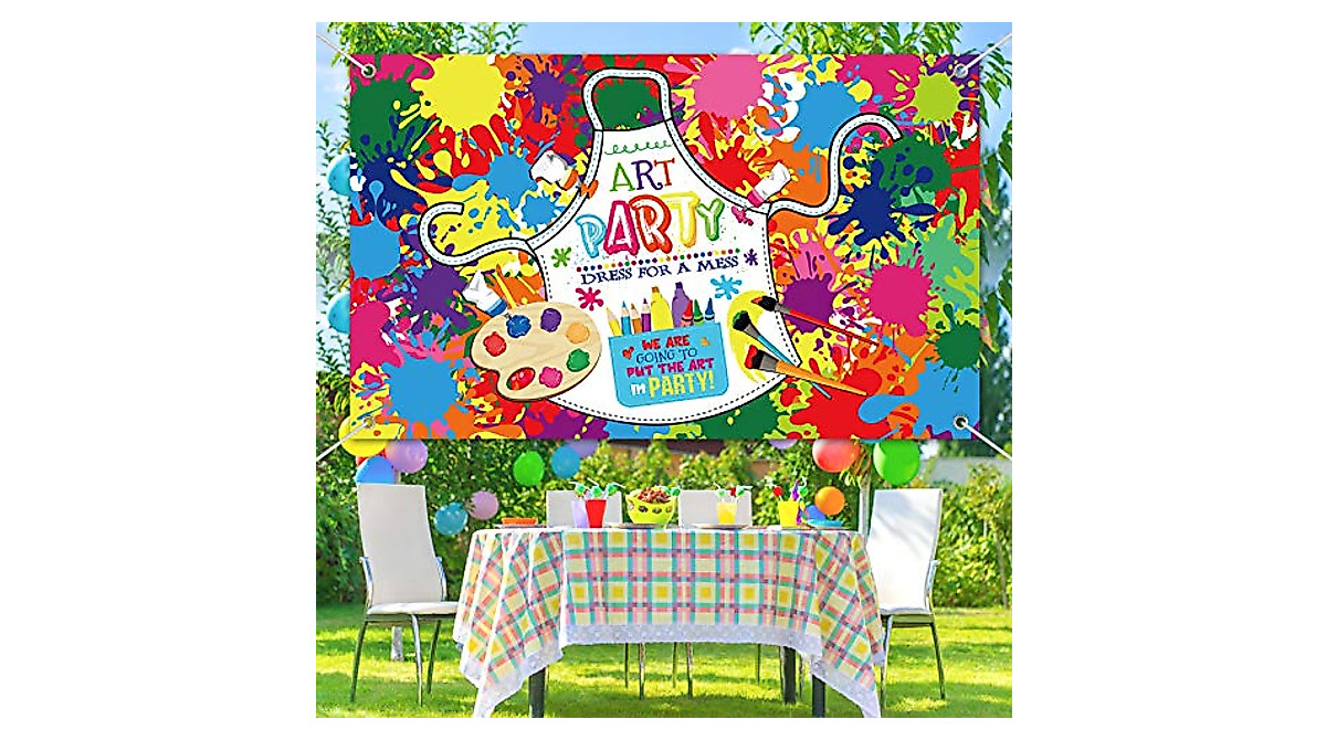 Art Paint Party Backdrop & Artist Theme Birthday Decor