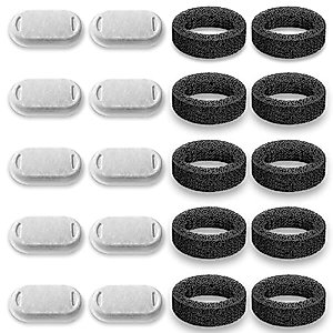 SAMANIJA 10-Pack Filters, Compatible with 108oz/3.2L pet Fountain,for Petlibro 67oz/2L Stainless Steel cat water Fountain with Sponges