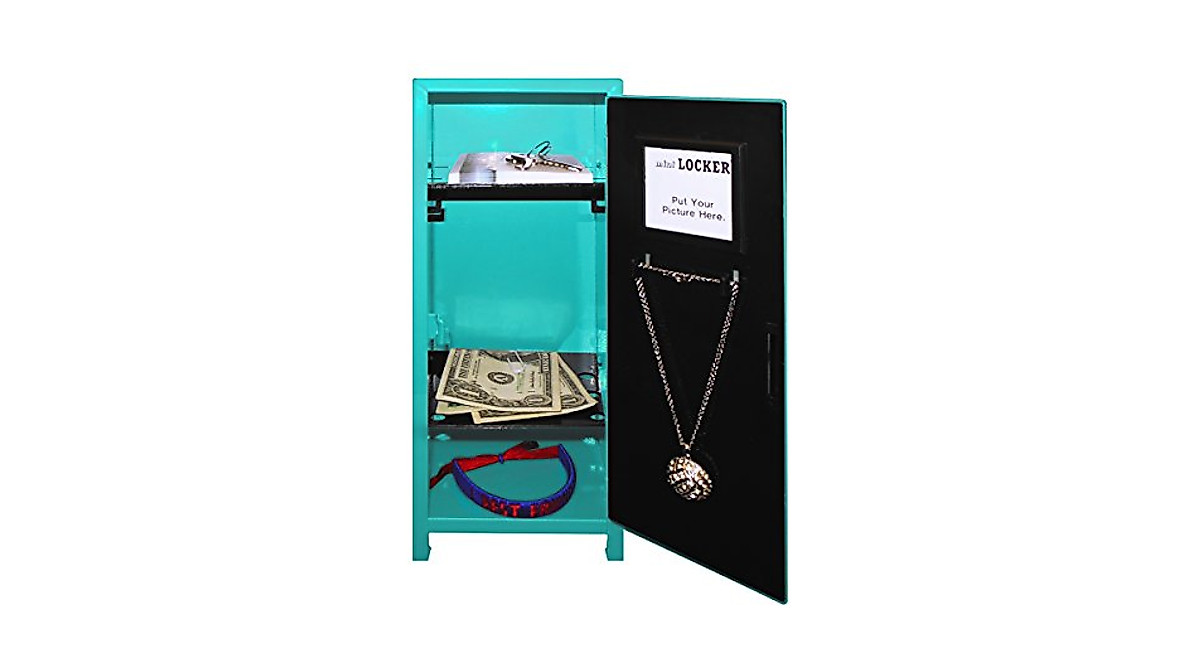 Mini Locker with Lock and Key - Teal Storage Solution