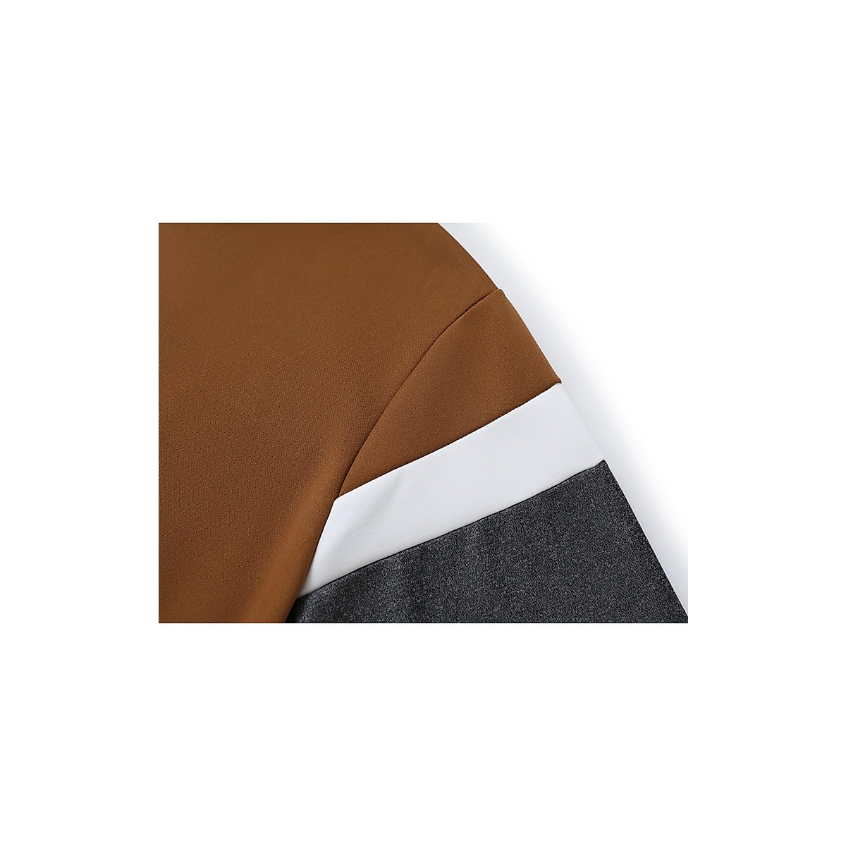 LQHHYLYX Mens Hoodie Multicolor Panel Sweatshirt Fleece Long Sleeve Sports Tops (Medium, Light tan)