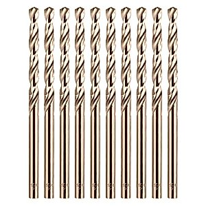 Cobalt Drill Bit Set, M35 Twist HSS Drill Bits Straight Shank, 2mm High Speed Steel Drill Bits for Drilling in Hard Metal, Stainless Steel, Cast Iron (4mm)
