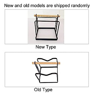 mumisuto Cutting Board Holder, Cutting Board Rack Kitchen Chopping Board Organizer Stand Holder Pot Cover Shelf Stand Organizer Coffee Color , for Kitchen Cabinet(5.5x4.9x7.3inch)