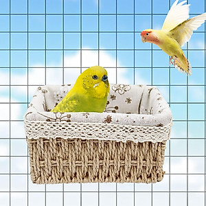 Jinkoozz Bird Nest, Parrot House, Bird Parrot Hammock, Bird Bed, Small Animals House, Birdcage Accessories, Suitable for Birds Parrots Parakeets Cockatiels Lovebird 7.1 × 4.7 × 3.9 Inches
