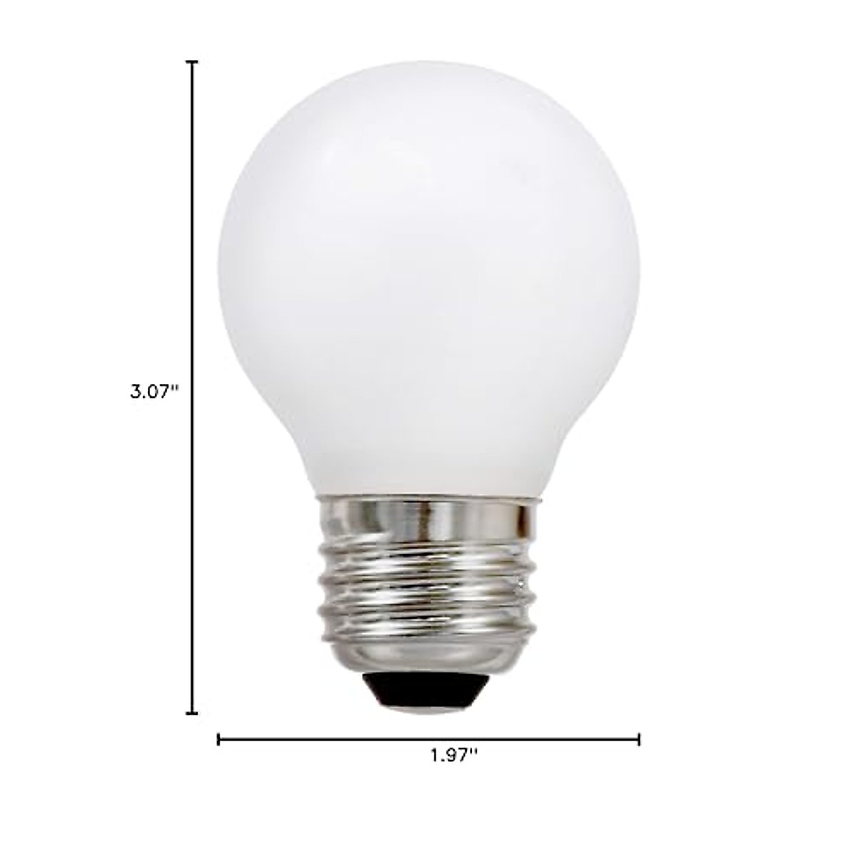 SYLVANIA LED TruWave Natural Series G16.5 Globe Light Bulb, 40W Equivalent, Efficient 4.5W, Medium Base, 350 Lumens Dimmable, Frosted, 2700K, Soft White (40799), 2 Count (Pack of 1)