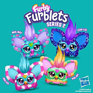 Furby Furblets Star-Lee Mini Friend, 45+ Sounds, Galaxy Music, Speaks Only Furbish, Electronic Plush Toys for Girls & Boys, Interactive Pets, Dark Blue, 6+