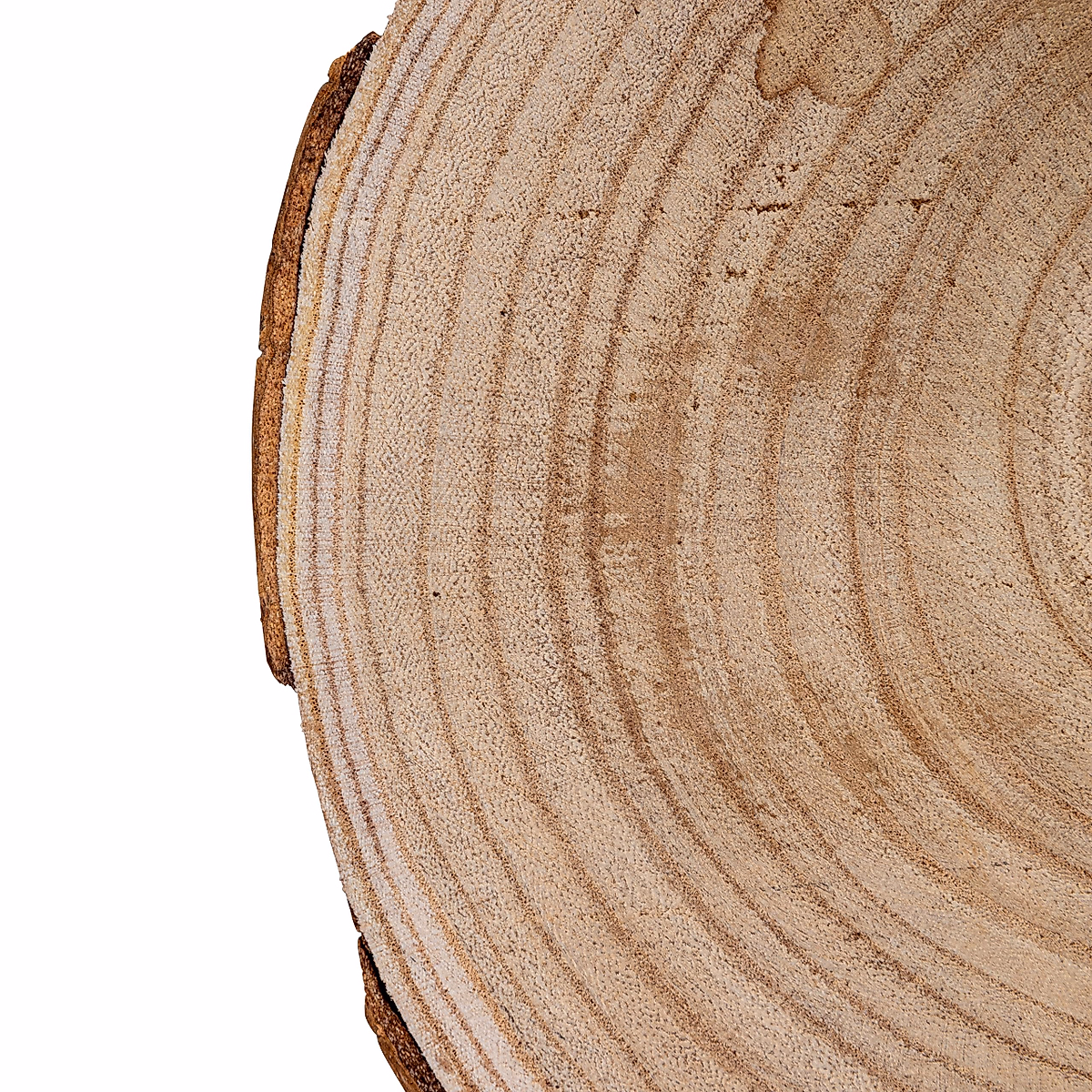 Creative Co-Op Large Paulownia Wood Pedestal with Metal Legs