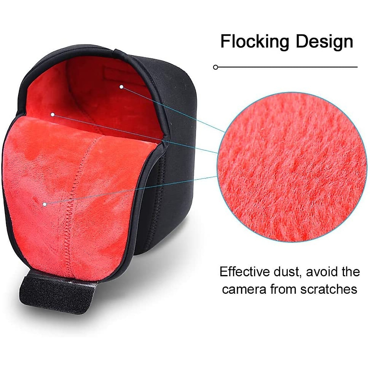 CADeN DSLR SLR Camera Sleeve Case with Neoprene Protection, Compatible for Nikon, Canon, Pentax, Sony and ect.(Medium Black)