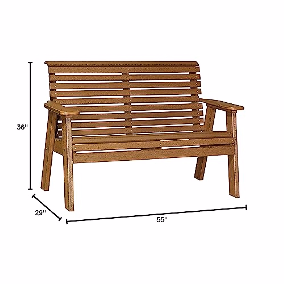 LuxCraft 4' Plain Bench - Available in 16 Colors
