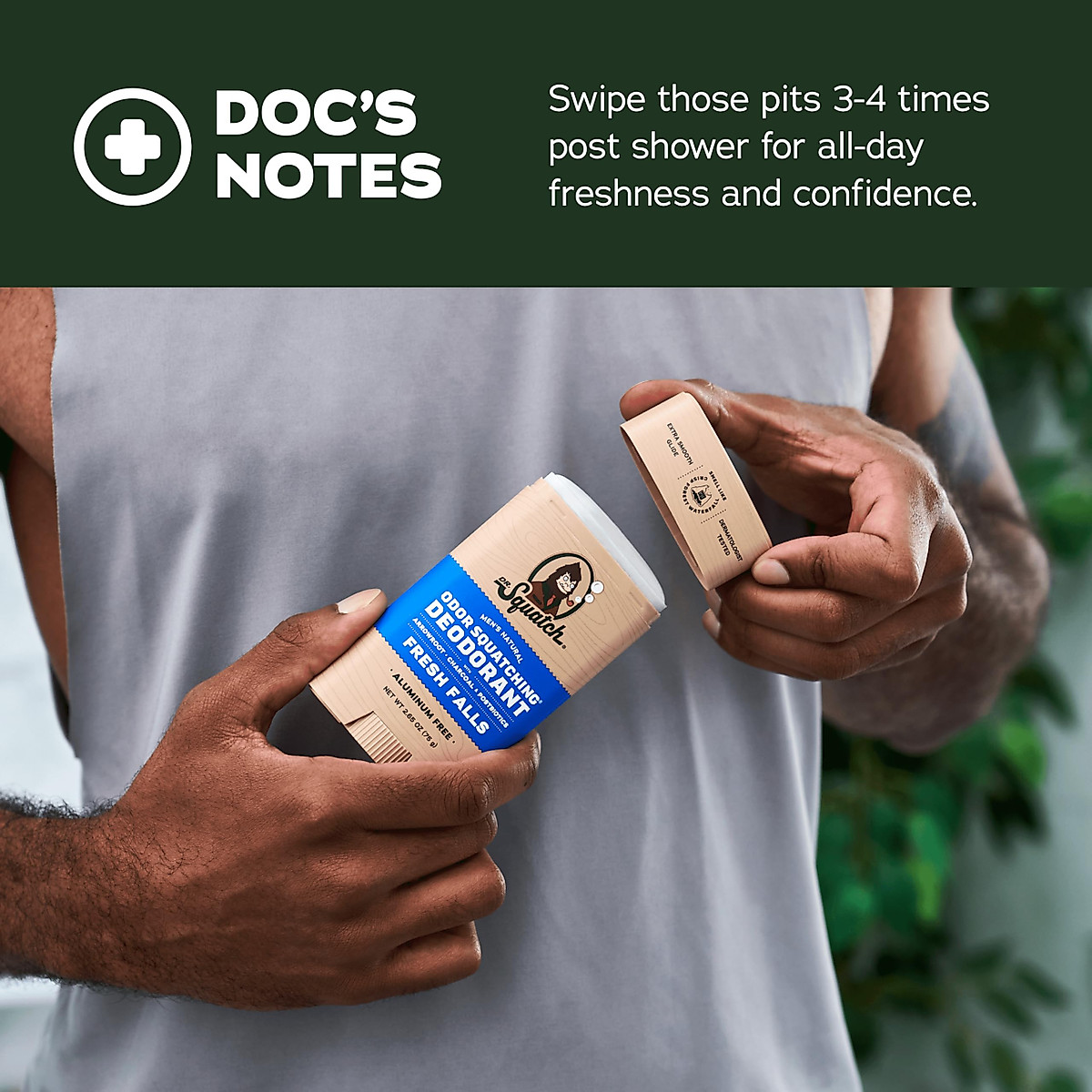 Dr. Squatch Natural Deodorant for Men – Odor-Squatching Men's Deodorant Aluminum Free - Summer Citrus + Cool Fresh Aloe (2.65 oz, 2 Pack)