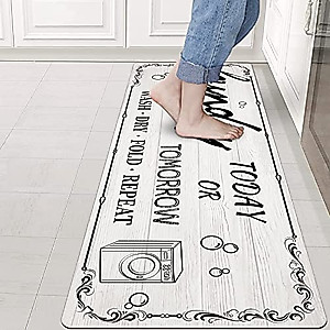 TPAPFRLY Farmhouse Laundry Room Rug 20"X59" Waterproof Laundry Mat for Laundry Room Non-Slip Entrance Rug Area Rug for Bathroom, Mudroom, Kitchen, Washroom, Light