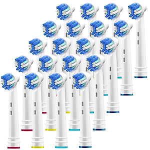 Replacement Toothbrush Heads for Oral B Braun, 20 Pk Professional Electric Toothbrush Heads, Brush Heads Refill for Oral-B Pro 1000, 7000, 9000, 6000, 5000, 3000, Genius, Vitality, Professional, Floss