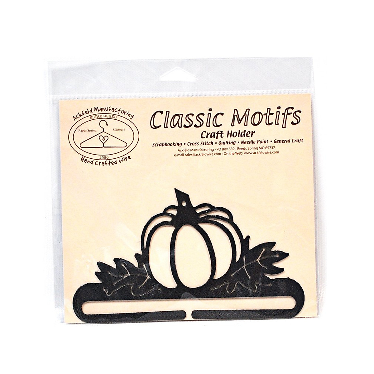 Classic Motifs Pumpkin Patch 6 Inch Charcoal Split Bottom Craft Holder