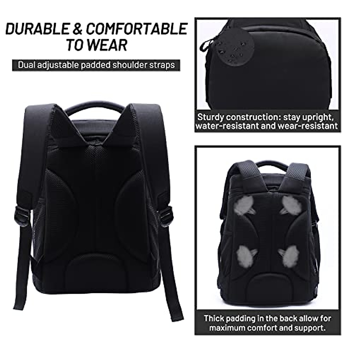 MIER Small Cooler Backpack Insulated Leakproof Lunch Box Backpack for Men Women to Beach, Picnic, Travel, Hiking, Camping, Work, 20 Cans, Black