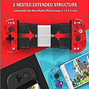 BEITONG Wireless Mobile Phone Game Controller, Bluetooth Gaming Controller Gamepad with Button Custom Function and No activation for iPhone/iPad/Android Mobile Smartphone Tablet (W1, Black)