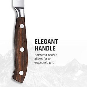Victorinox 7.7240.4 Grand Maître Steak Knife Set Ideal for Slicing a Wide Variety of Steak Cuts Straight Blade in Rosewood, Set of 4