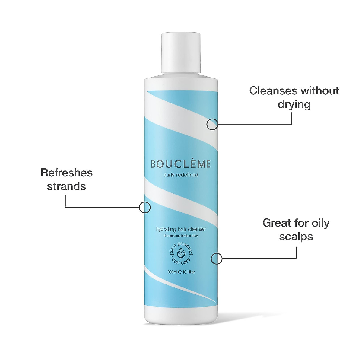Bouclème Hydrating Hair Cleanser - Cleanses Scalp and Hair - Mild Low Foaming - Sulphate Free - Volumizing - Nourishes Hair - 98% Naturally Derived Ingredients and Vegan - 10.1 fl oz