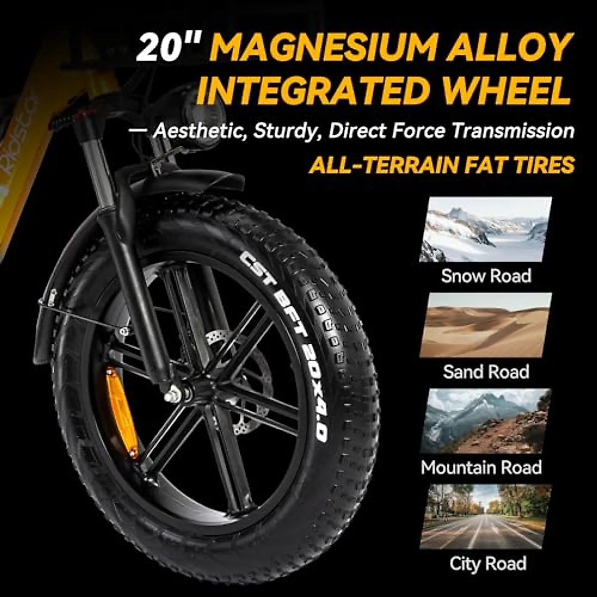 Folding Electric Bike for Adults, Up to 50 Miles 30 MPH, 48V 720Wh Removable Battery, 20" Fat Tire City Commuter Ebike, 1000W Motor, Step-Thru Foldable Electric Bicycle with Dual Shock Absorber