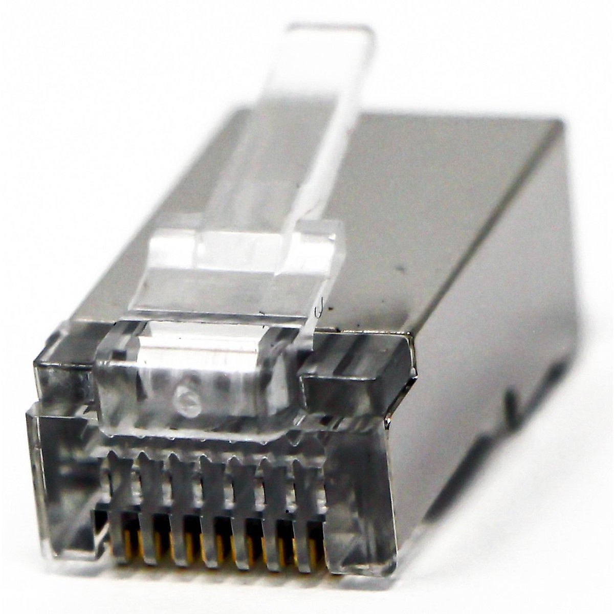 Tupavco TP806 Shielded RJ45 CAT5 CAT5E Crimp Connector (100 Pack Bag) 8P8C STP Ethernet Network Cable Plug Crimp Jack...