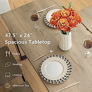 COSTWAY 4 Piece Dining Table Set, Modern Counter Height Kitchen Table Set for 4 w/Bench & 2 Stools, Sturdy Iron Structure, Space-Saving Dining Table and Chair Set for Home Pub Breakfast, Oak Grey