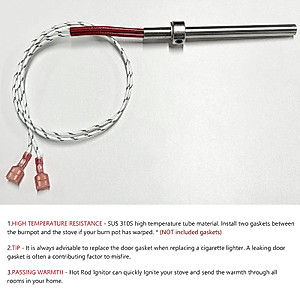 Replacement for Englander Pellet Stove Igniter, Fits for England Part PU-CHA-AMP, Upgrade Fireplace Hot Rod Ignitor