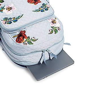 Vera Bradley Women's Denim Campus Backpack, Sea Air Floral, One Size