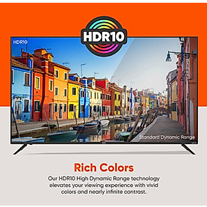 ONN 50-Inch Class 4k HDR10+ Smart TV + Free Wall Mount with Wi-Fi Connectivity and Mobile App | Flat Screen TV | Compatible with Home Kit | Alexa and Google Assistant (Renewed)