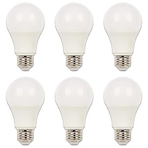 Westinghouse 5229120 14 Watt (100 Watt Equivalent) A19 Daylight LED Light Bulb, Medium Base, 6 Pack