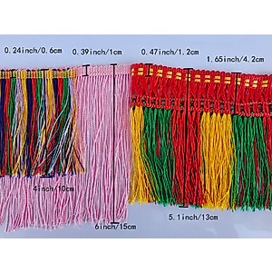 MONIDOOR Chainette Fringe Trim 6 Inch 10 Yards Tassel Fringe Trim for Sewing Craft DIY Decoration(918 Dark Brown)