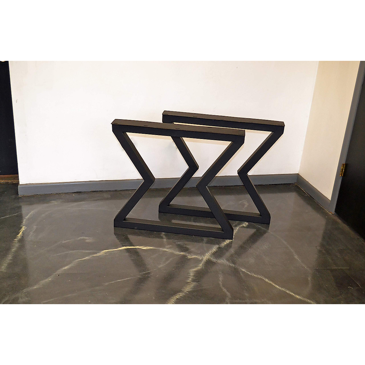 Metal Table Legs, Hourglass Style - Any Size and Color