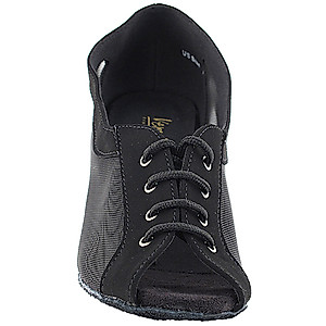 Womens Ballroom Dance Shoes Party Salsa Practice Dance Shoes Black Nubuck 1644EB Comfortable - Very Fine 2" Heel 8.5 M US [Bundle of 5]