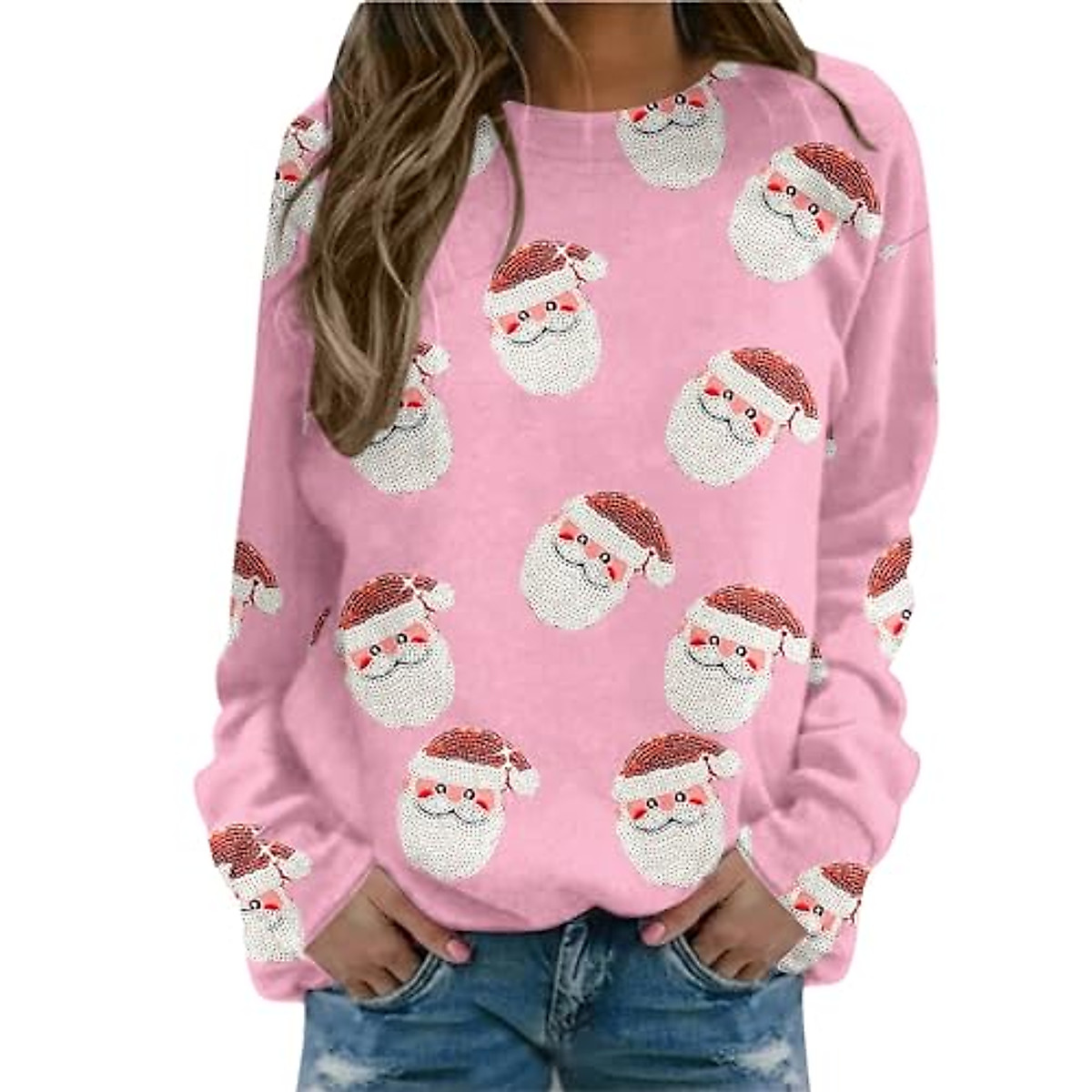 Christmas Sweatshirts for Women Women’s Fashion Christmas gnome Short Sleeve Plaid Hooded Pullover Sweatshirt Long Sleeve top Pumpkins Blouse top Fashion Woman Clothing Pearl Shirts for Women