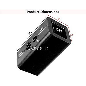 LFPartS From 2" to 1-1/4" Metal Hitch Receiver Adapter Sleeve Converter for Bike Rack and Cargo Carriers