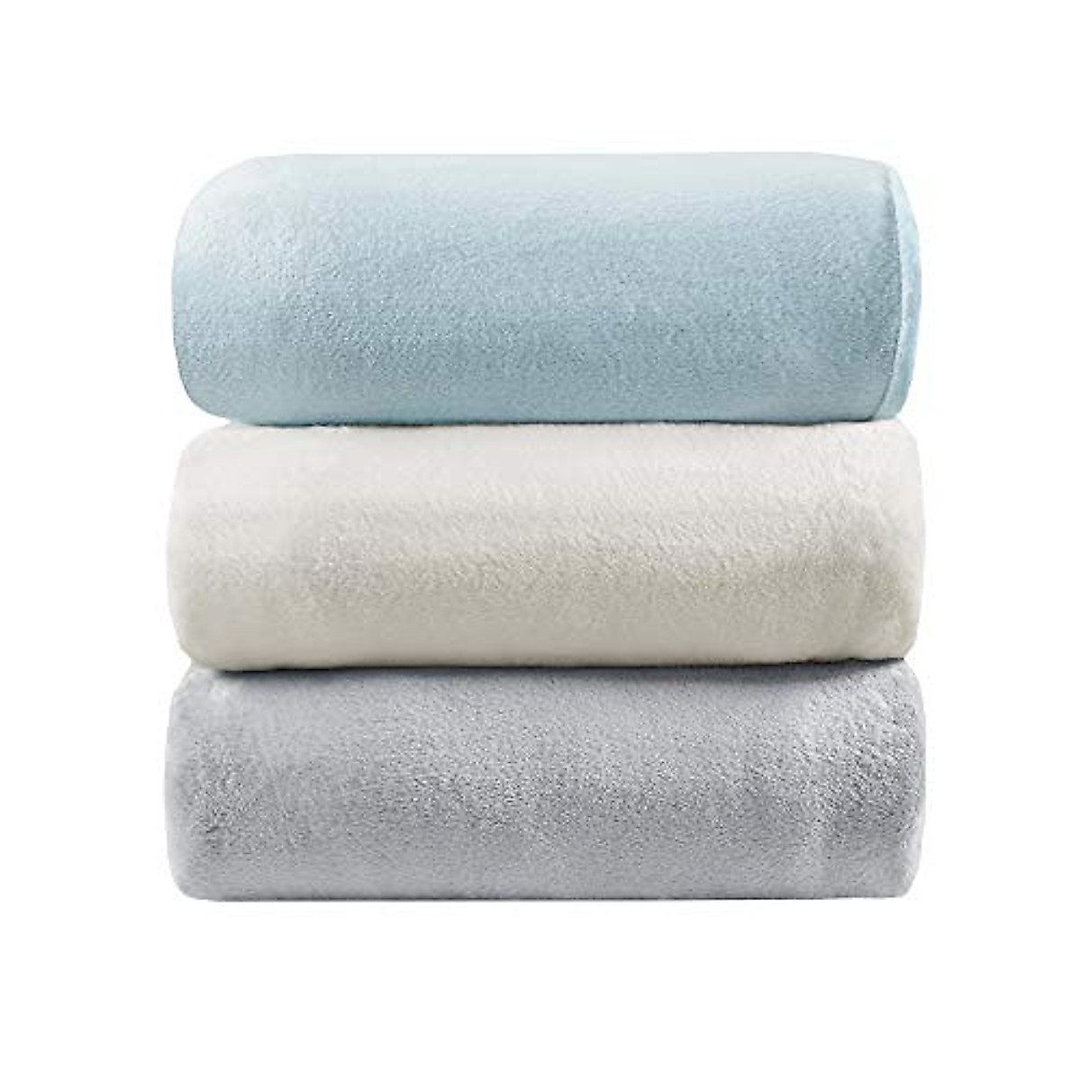 Sleep Philosophy Plush Weighted Ultra Soft and Cozy Warm Calming Heavy Blankets with Poly and Beads Filling, Zipper Removable Cover for Adults, 60x70-18lbs, Ivory