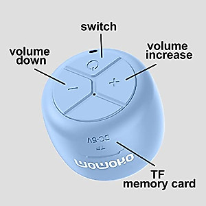 MOMOHO Bluetooth Speaker Waterproof Bluetooth Speaker Portable Bluetooth Speaker Wireless Bluetooth Speaker Brief Design IPX7 Small Speaker TF Card Play Support for Outdoor Use, Shower, Hiking (Blue)