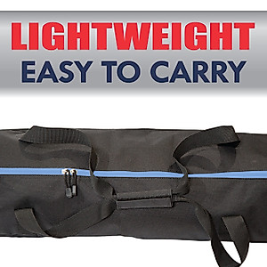 Athletico Padded Two-Piece Ski and Boot Bag Combo | Store & Transport Skis Up to 200 CM and Boots Up To Size 13 | Includes 1 Padded Ski Bag & 1 Padded Ski Boot Bag (Black with Blue Trim (Padded))