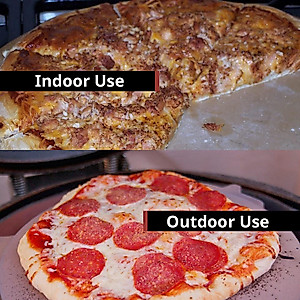 Pizza Baking Stone EXTRA THICK 9/16" x 14 in round Large Big Green Egg BGE genuine earthenware by LavaLock (not BGE brand)