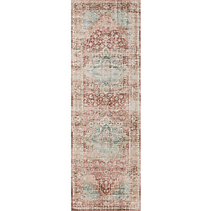 Loloi II Heidi Collection HEI-01 Terracotta/Aqua 6'-0" x 9'-0" Area Rug