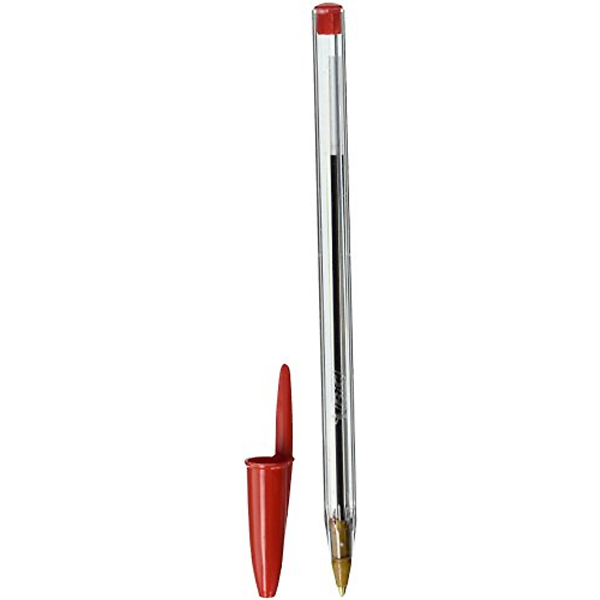 BIC-MS11 Cristal Stic Ballpoint Pen, 1 mm Medium Tip, Red, Pack of 12