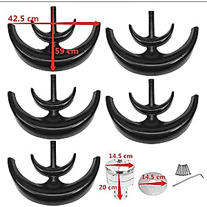 LiuSj JUnSt 12000W Black Lantern Wind Turbine Generator, Vertical Wind Turbine Generator Low Noise Low Wind Speed Start with Controller 5 Blades,220v