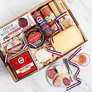 igourmet A Little Bit of France in Gift Box (3.3 pound) - A collection of French of fine meats, cheeses, pate, delicacies and sweets