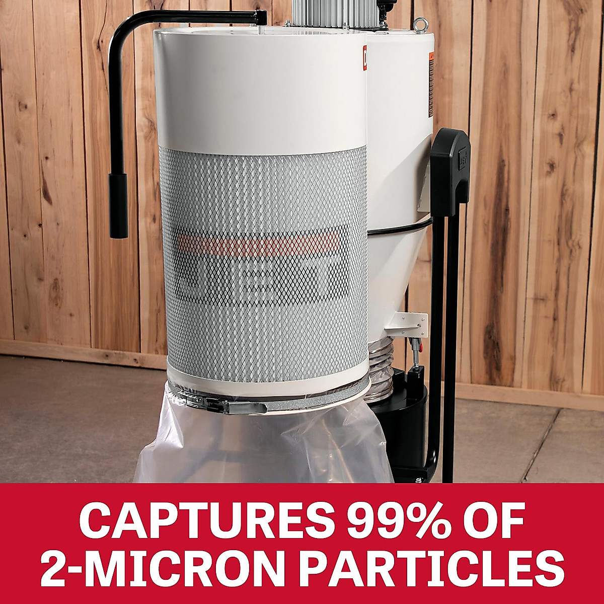 JET Cyclone Dust Collector, 2-Micron Filter, 1-1/2 HP, 1Ph 115V (Model JCDC-1.5)