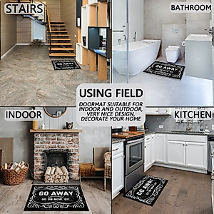 Shelinh Go Away Go on Now Git Custom Doormats Funny Front Door Mat Cute Welcome Mat Non Slip Indoor 18x30 Inch