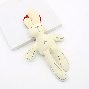 Baby Toy Cartoon Animal Stuffed Hanging Rattle Toys, Soft Plush Early Development Stroller Toys Baby Bed Bell Plush Toy Newborn Birthday Gifts Infant Bed Decoration for Newborn Boys and Girls Rabbit