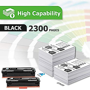 Aztech Compatible Toner Cartridge Replacement for HP 410A CF410A 410X CF410X Color Pro MFP M477fnw M477fdn M477fdw M452dw M452nw M452dn Toner Cartridges Printer (Black, 2-Pack)