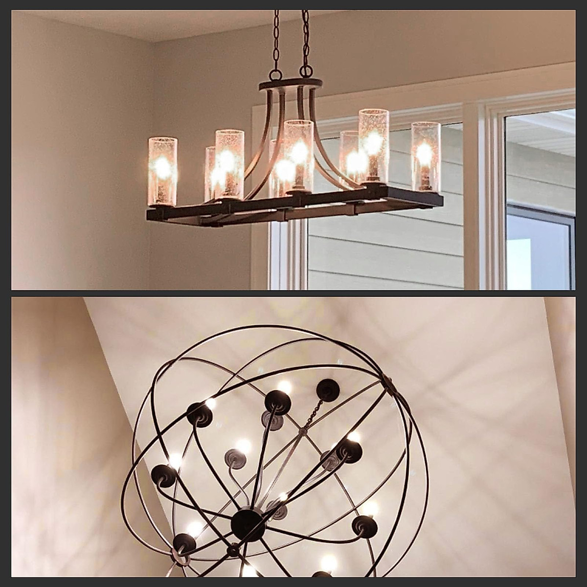 CRLight Dimmable LED Candelabra Bulb 70W Equivalent 700LM, 6 LED Filaments Real 6W LED Chandelier Light Bulbs, 3000K Soft White, E12 Base, B10 Candle Clear Glass Decorative Bulb, Pack of 4