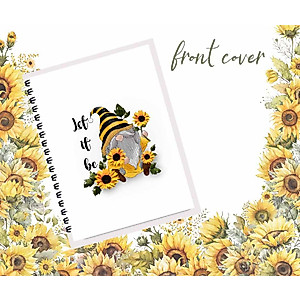 Sunflowers and Sunshine Weekly Planner Organizer, 8.5 x 11 Metal Spiral Bound Ring Binder, 60 pages, Laminated Covers and Rigid Dividers, Undated Allows You To Start Anytime
